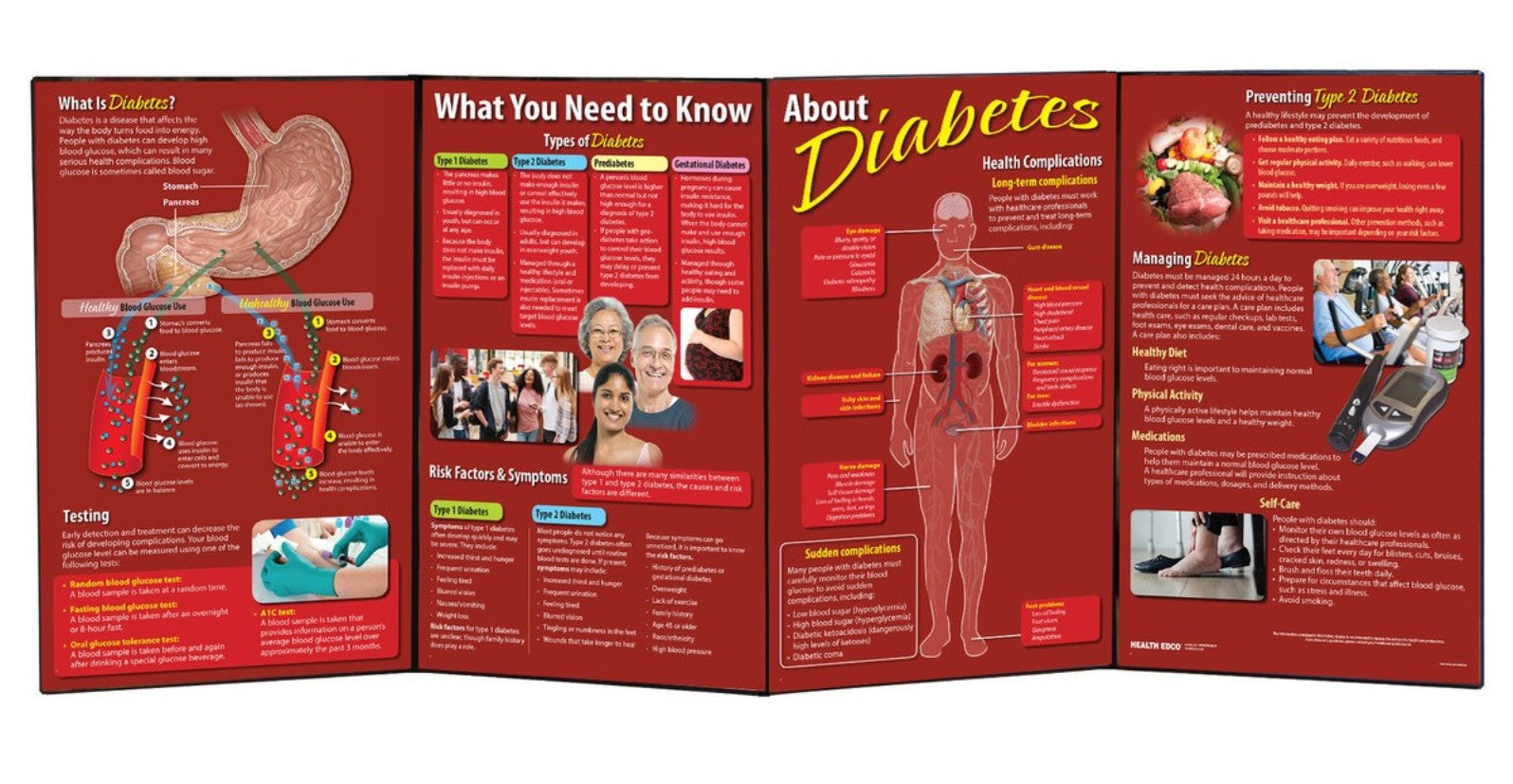 Diabetes Folding Display- Education Poster Buyamag – Buyamag INC