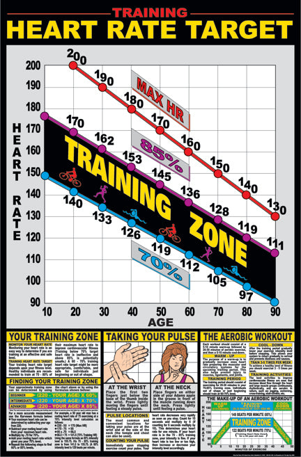 Training Heart Rate - Target Zone Poster Buyamag – Buyamag INC